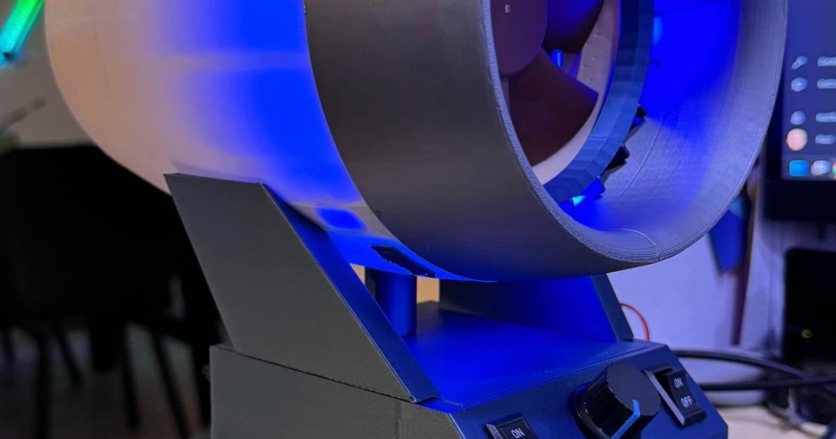 Desktop airplane Turbofan with 120mm pc fan by DutchWorkX3D ...