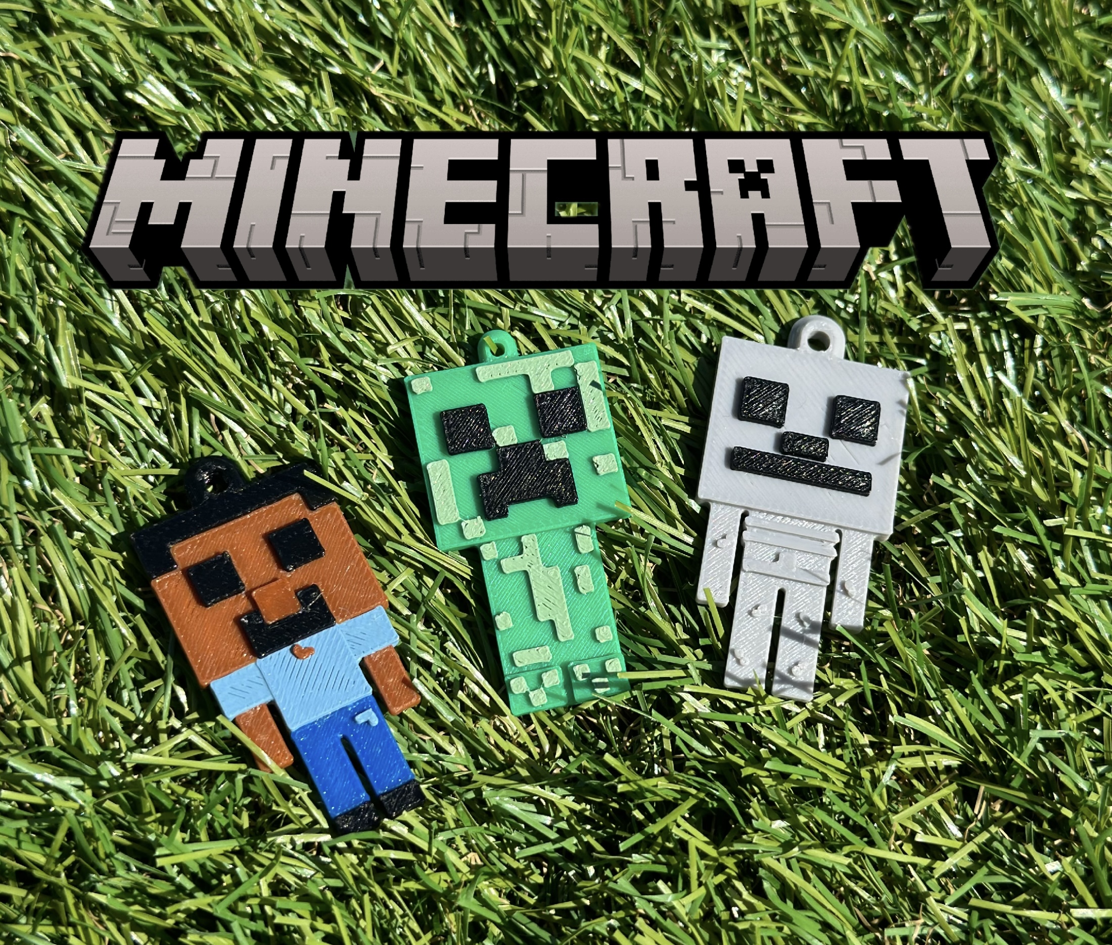 Best Minecraft keychain creeper skeleton steve by Martin20 | Download ...