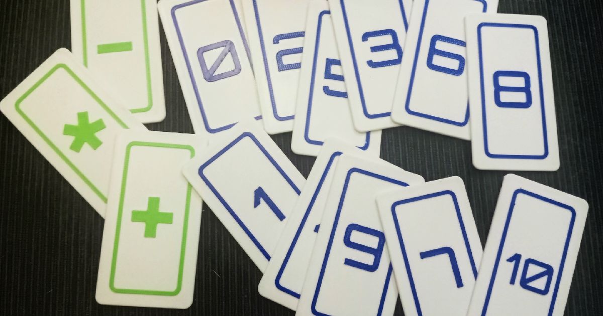 Teach & Learn Numbers and Maths Card Game by Moixo | Download free STL ...