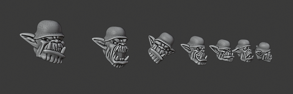 Blitzkrieg Ork Heads by grumpusbumpus | Download free STL model ...