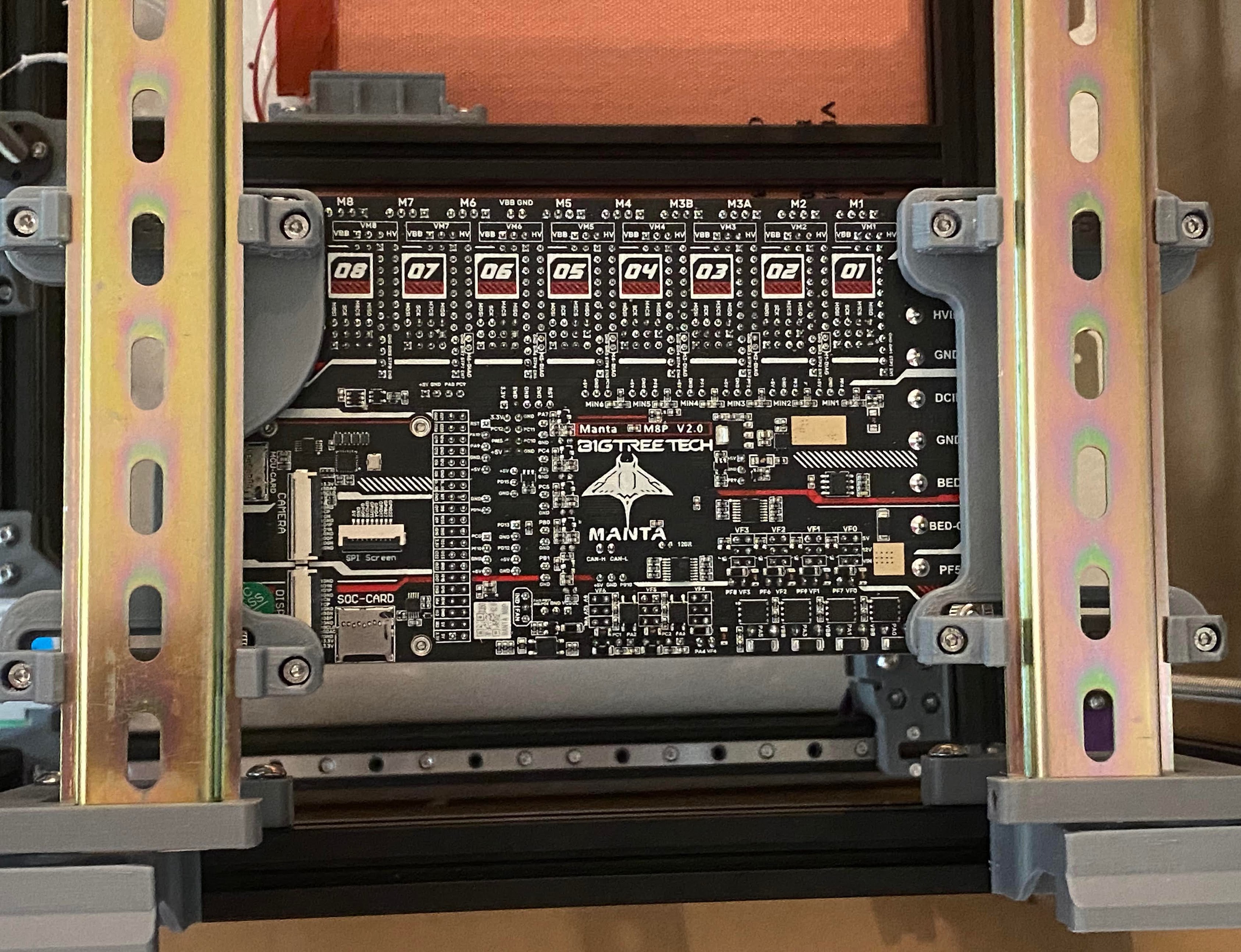 BTT Manta M8P Double DIN mount by nochkin | Download free STL model ...