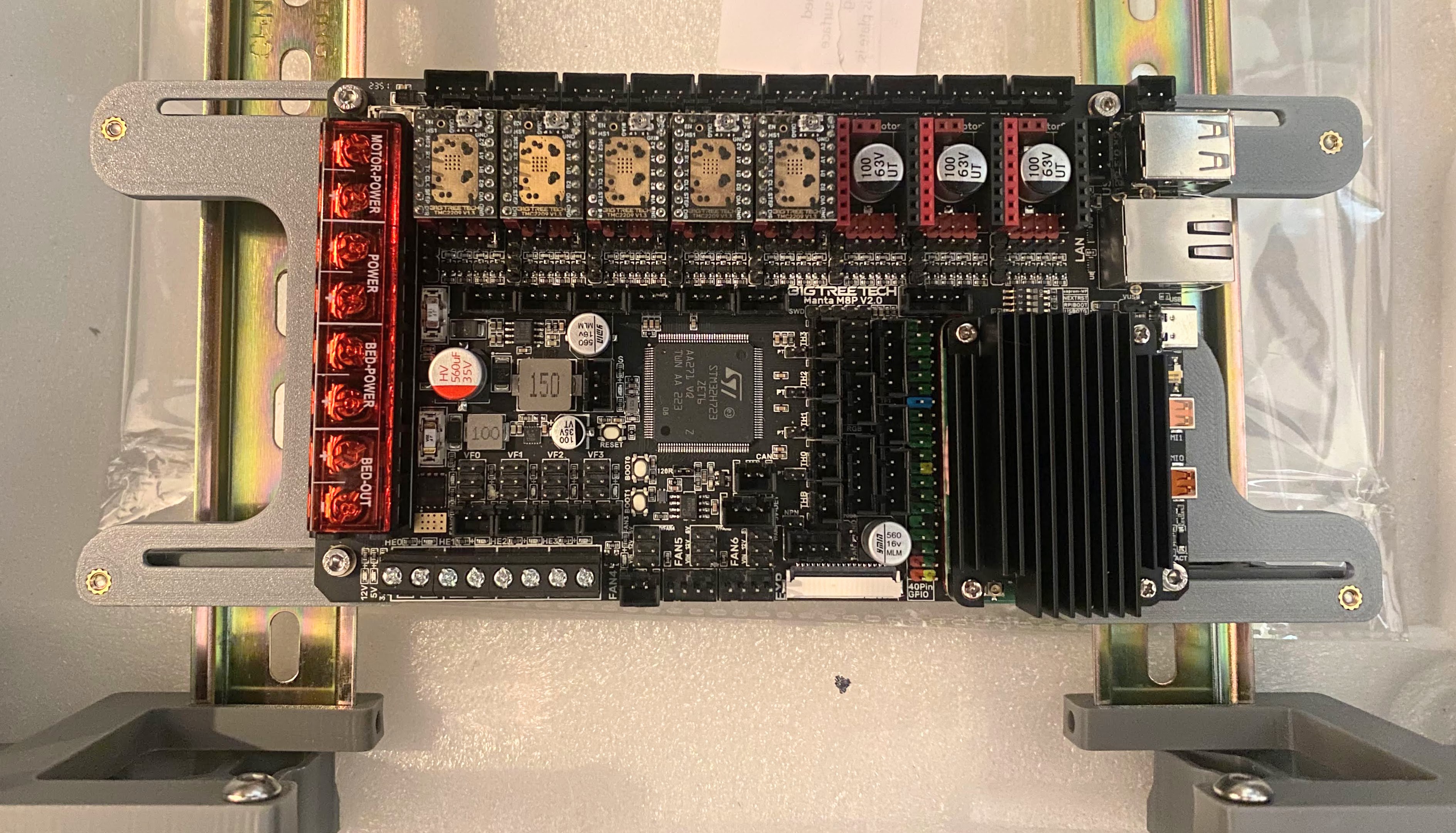 BTT Manta M8P Double DIN mount by nochkin | Download free STL model ...