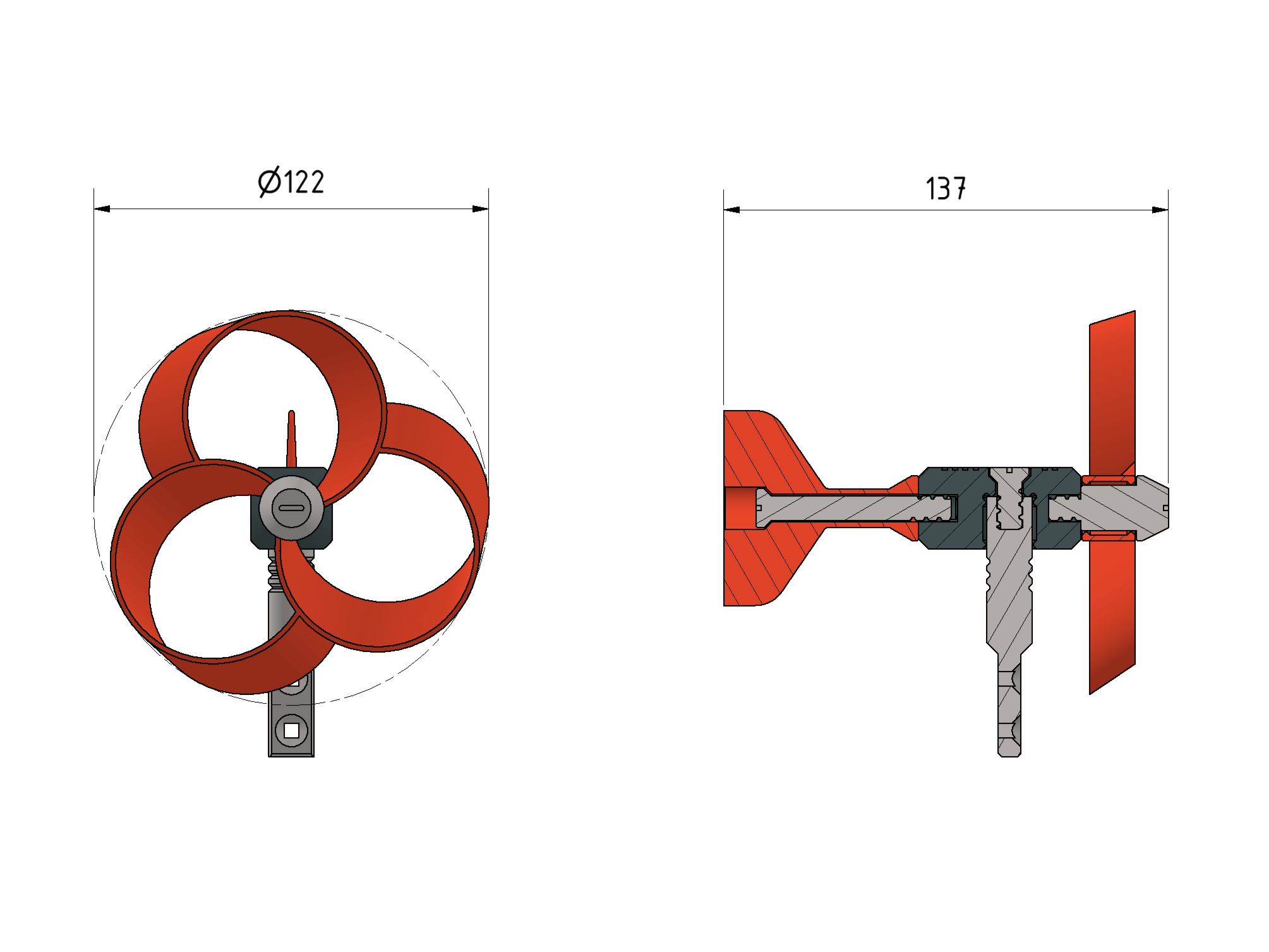 Windmill Toroidal - 100% printable - no support - no bearings - low ...