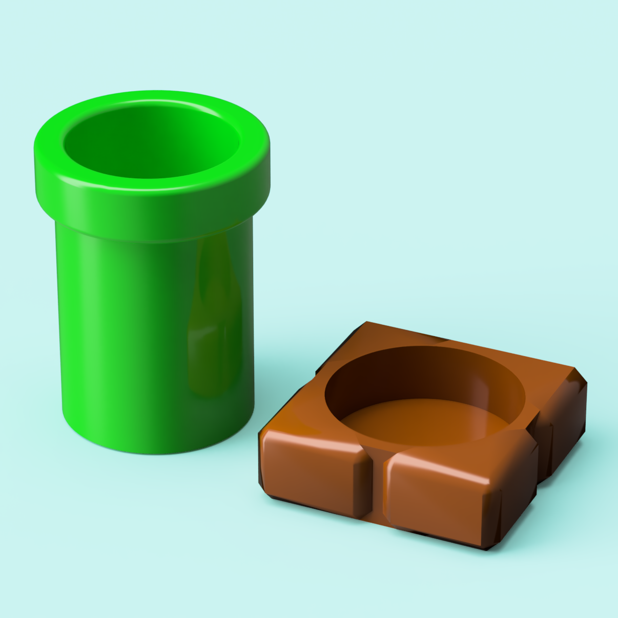 Super Mario Pipe Pen Cup & Base by Form 3D | Download free STL model ...
