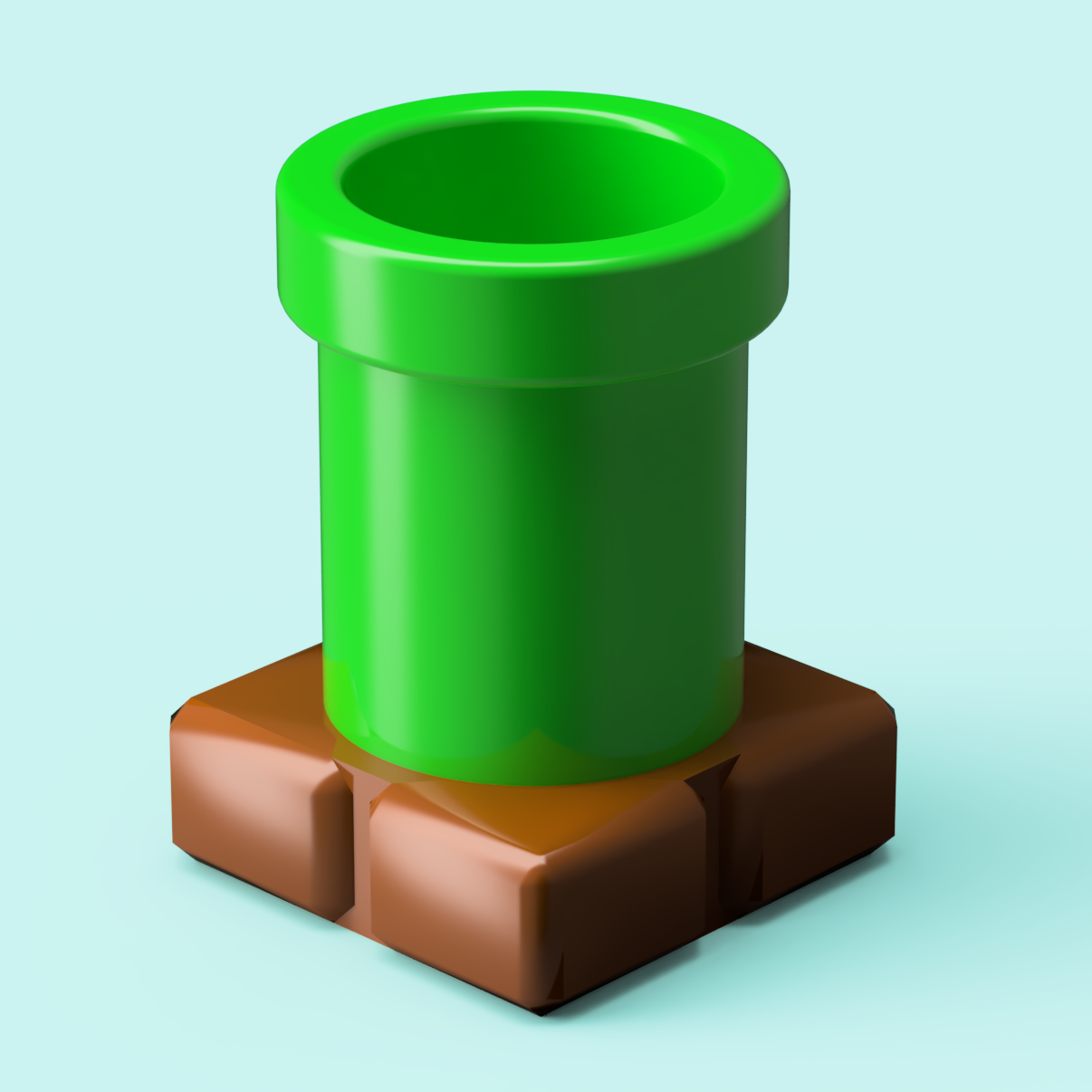 Super Mario Pipe Pen Cup & Base by Form 3D | Download free STL model ...
