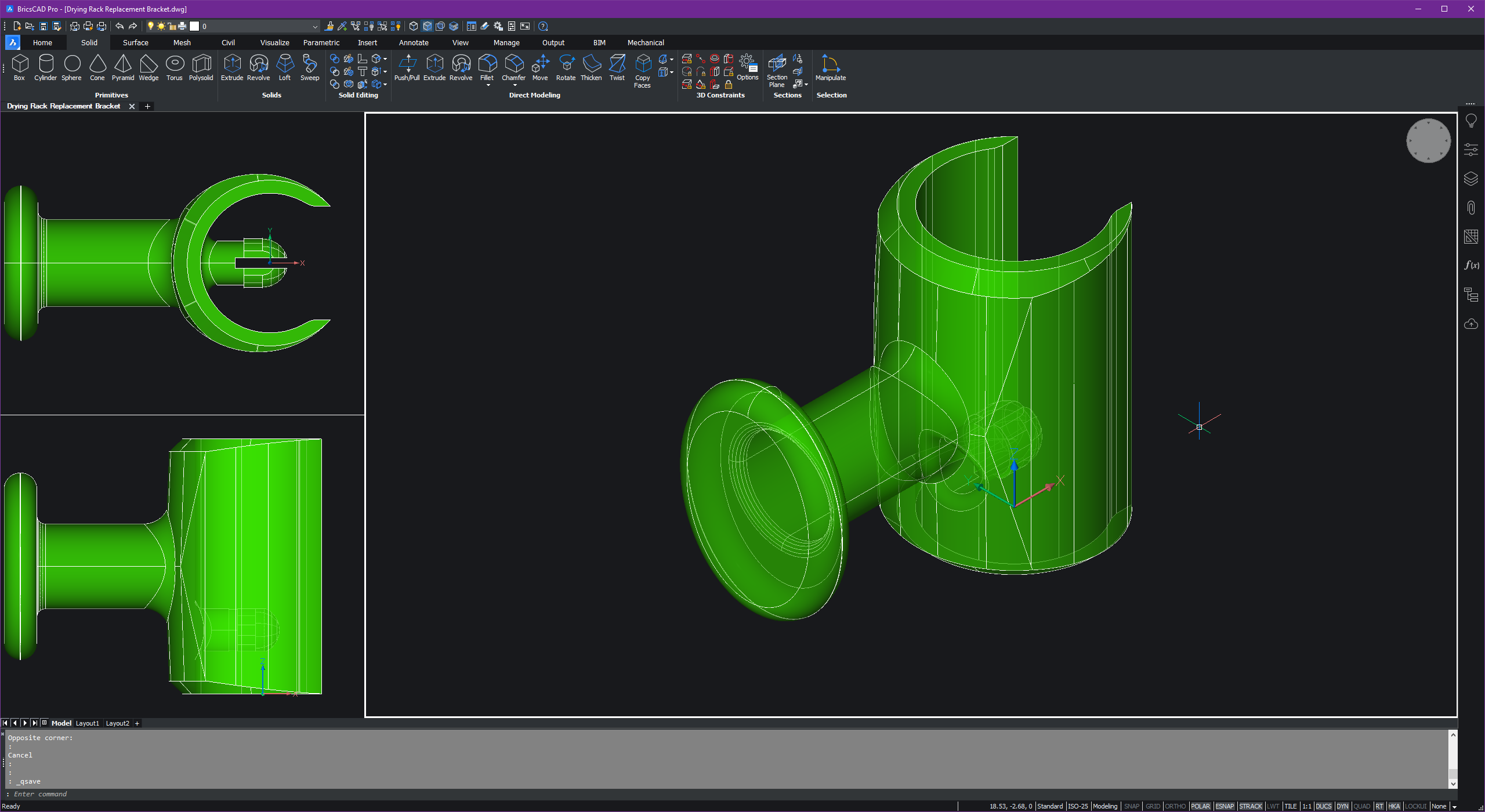 Drying Rack Bracket (DWG/STEP) by Janis Rode | Download free STL model ...