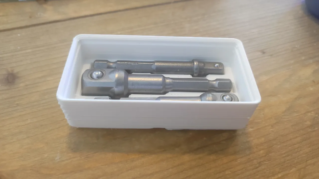 Gridfinity for impact drill socket adapter stackable by Di-Jo Heemskerk ...