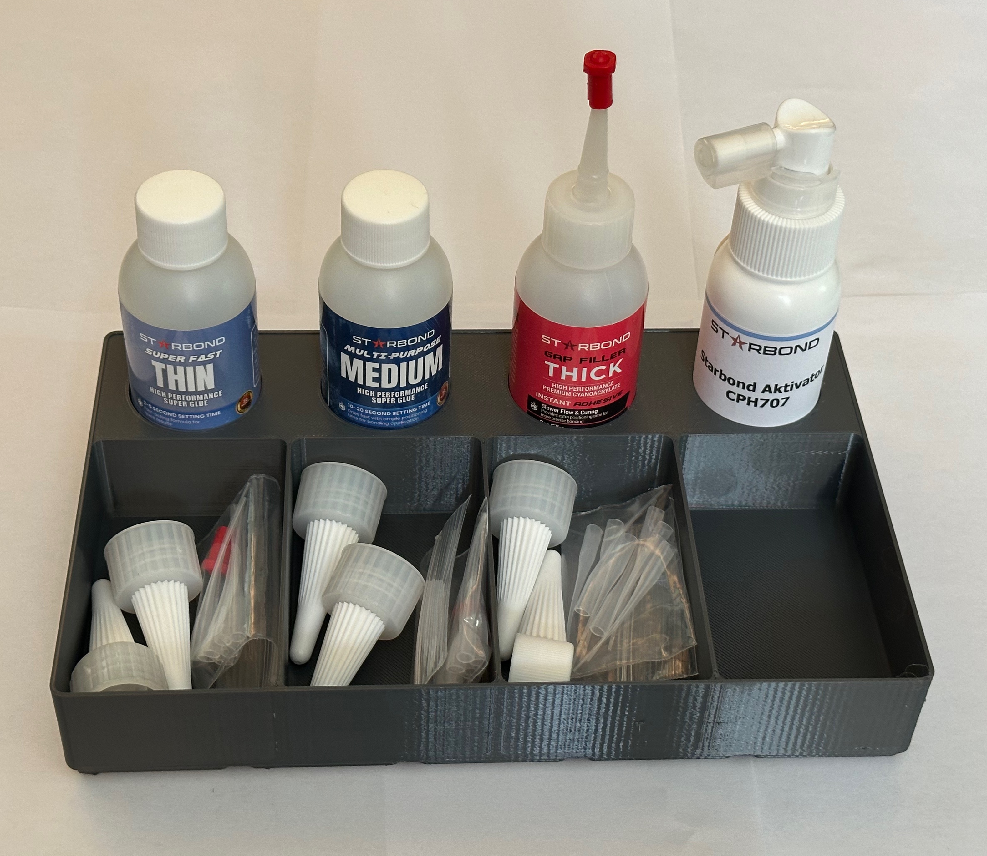 Gridfinity Starbond Organizer - smaller activator bottle by Chris ...
