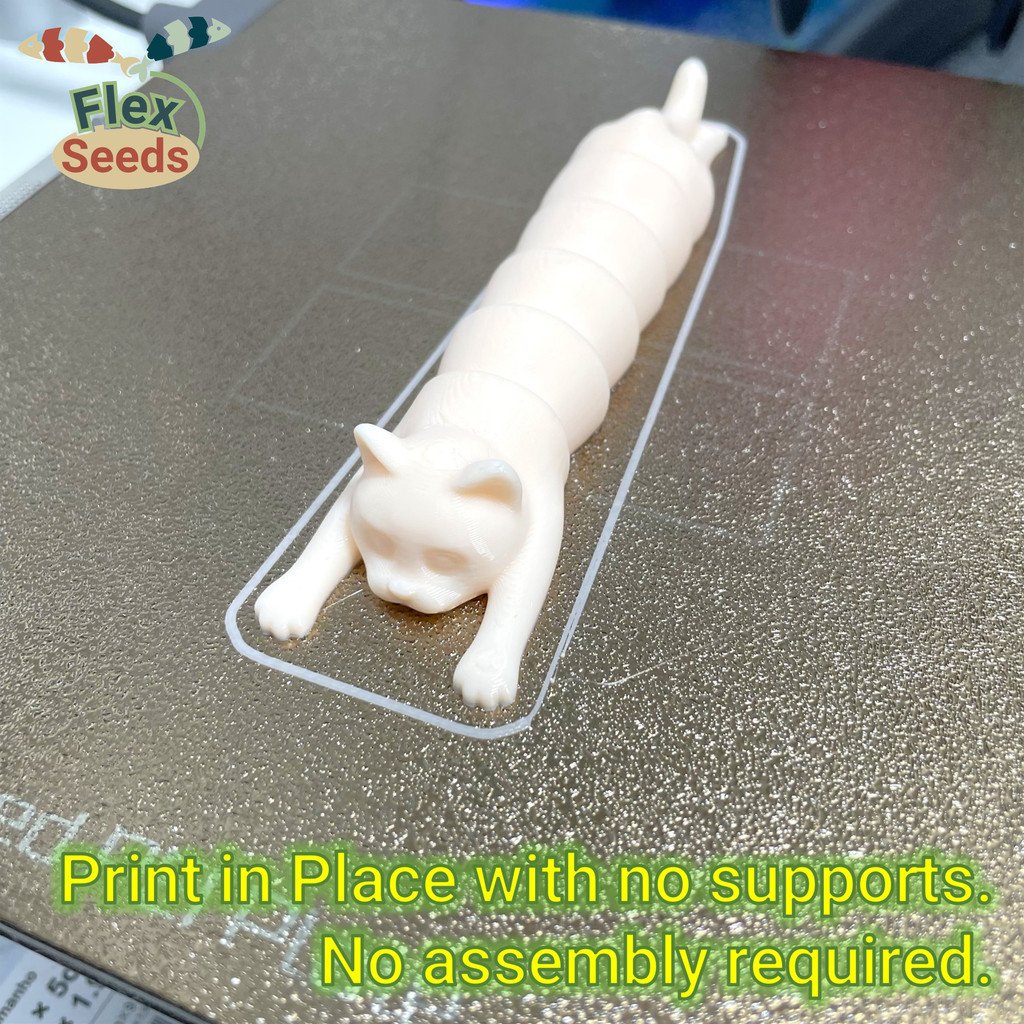 Flexi Holding Cat (Print-in-place) by 3D_Flexseeds | Download free STL model | Printables.com