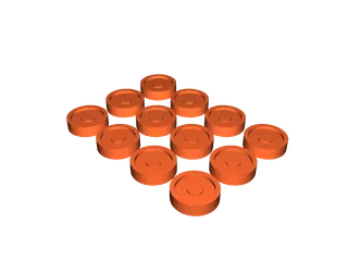 Checkers, set of twelve pieces by Honza | Download free STL model ...