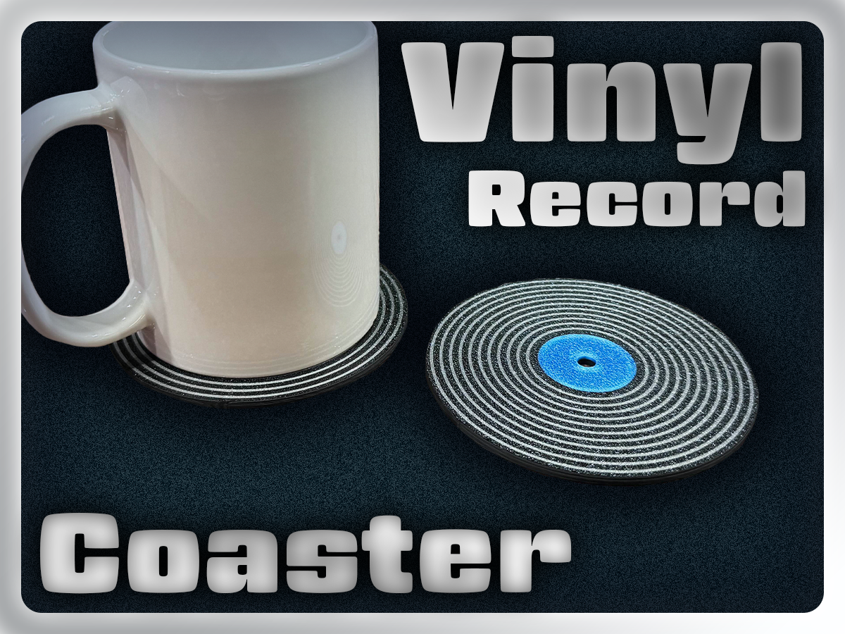 Vinyl Record Drink Coaster by SillyPrints | Download free STL model ...