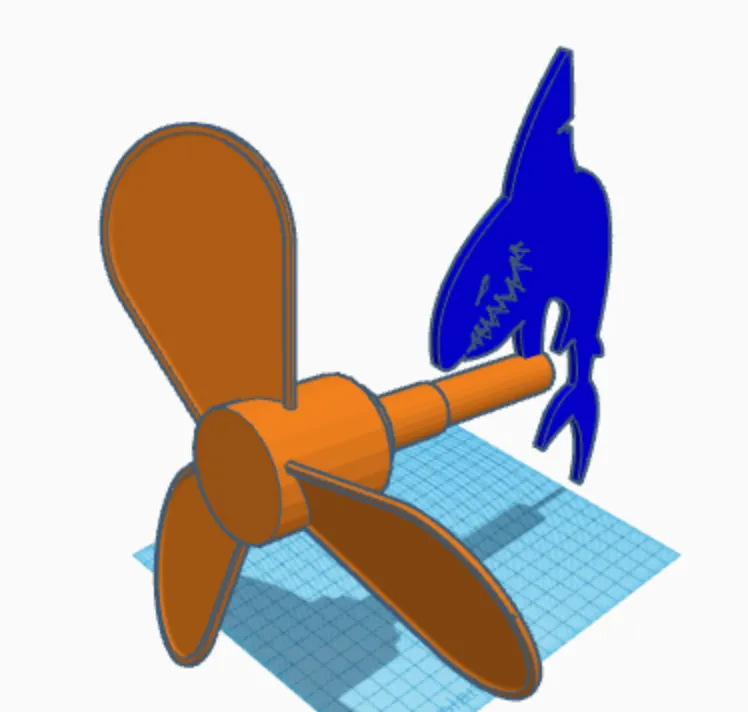 Shark With Wind Spinner by SoccerDaGoat | Download free STL model ...