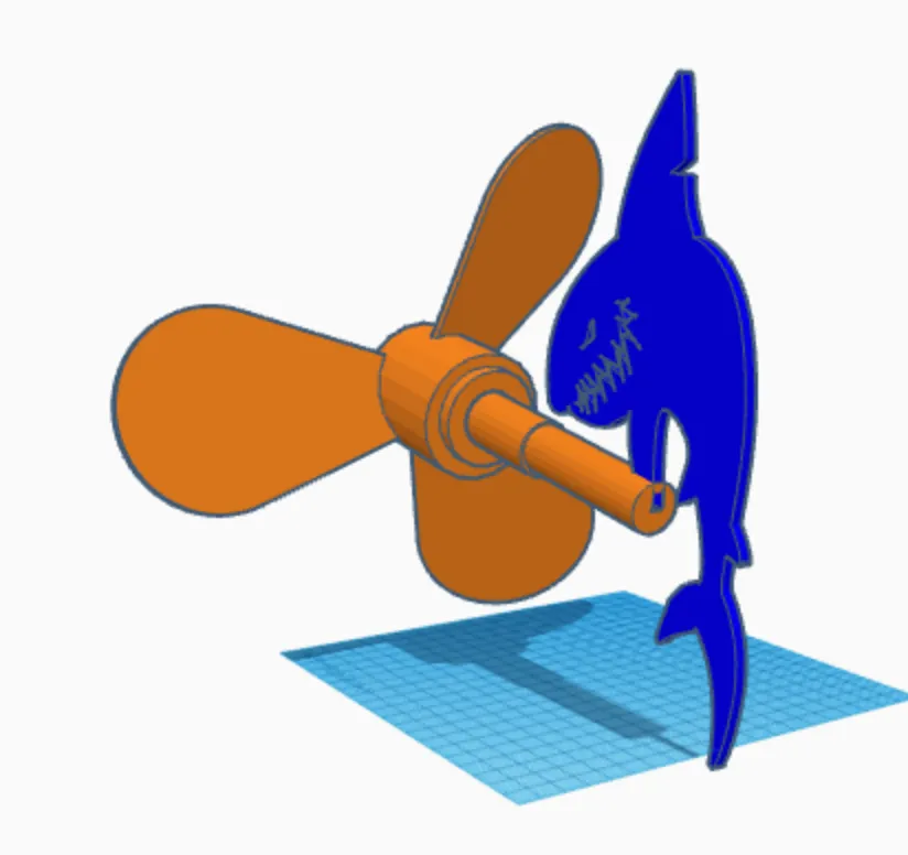 Shark With Wind Spinner by SoccerDaGoat | Download free STL model ...