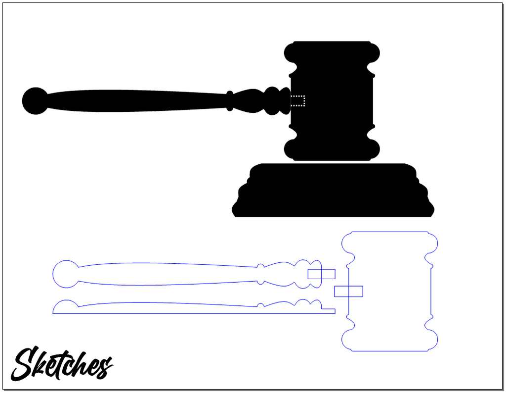 Judge's gavel (mazo de juez) by Kyle Katarn | Download free STL model ...