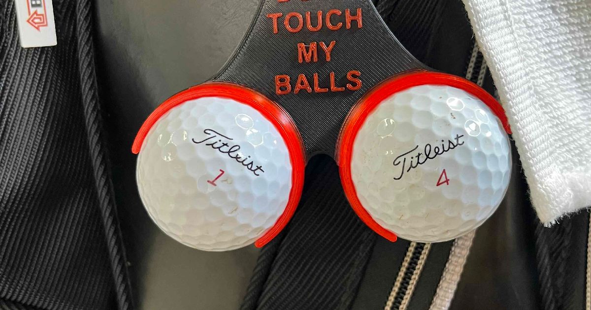 Golf ball "balls" holder by Egrey | Download free STL model ...