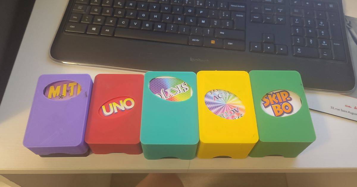 Multi Cards Games - Box + Lid : Uno, SkipBo, Mito, Skyjo, SkyjoAction ...