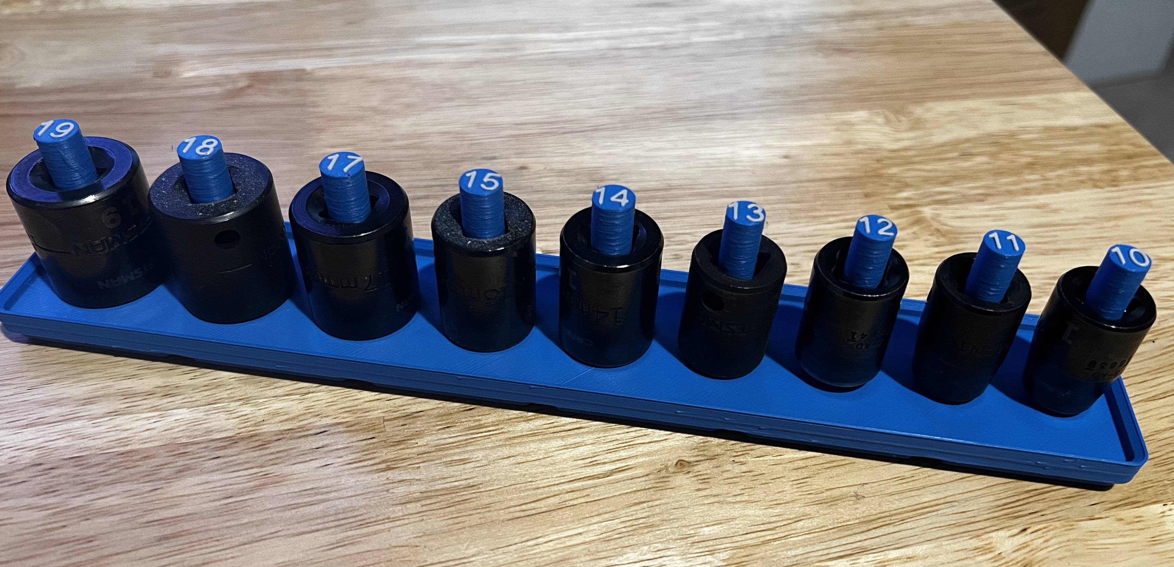 Gridfinity Peg Standing Metric Socket Holder - 3/8" Drive Socket Stands ...