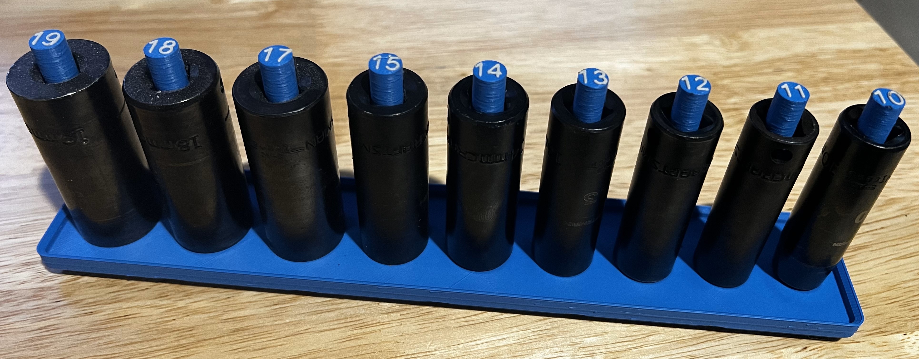 Gridfinity Peg Standing Metric Socket Holder - 3/8" Drive Socket Stands ...