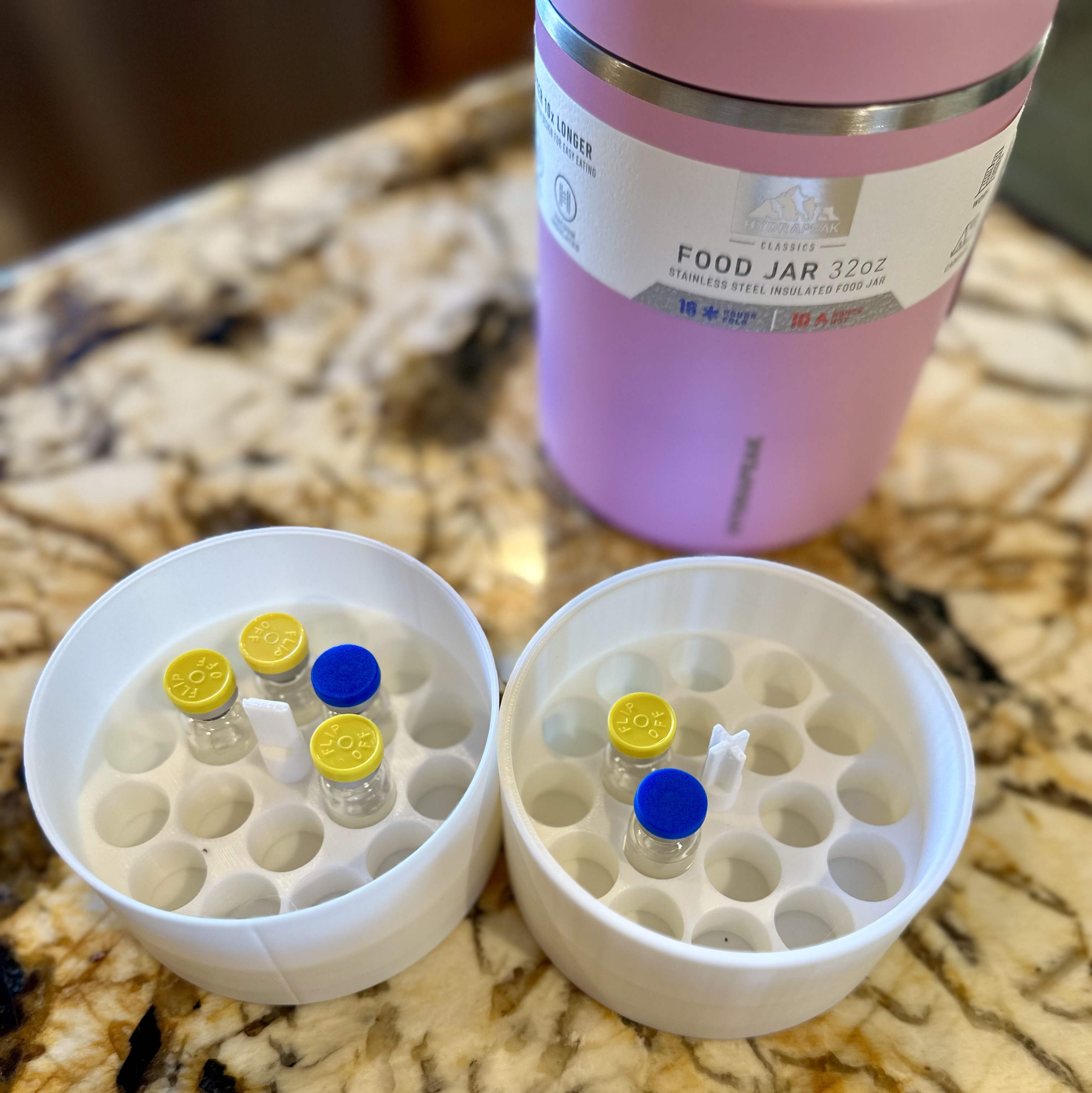 Hydrapeak 18/32 oz food thermos 3ml vial insert by MrCorona | Download ...