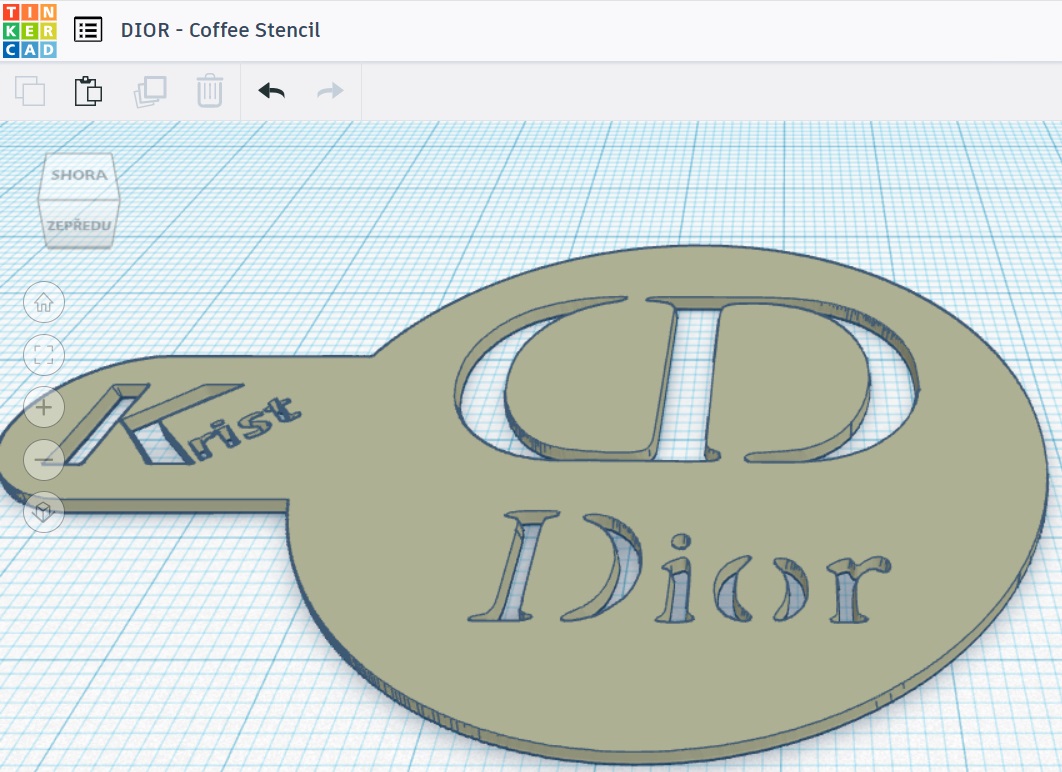 DIOR - Coffee Stencil by Mgr. Pavel Krist | Download free STL model ...