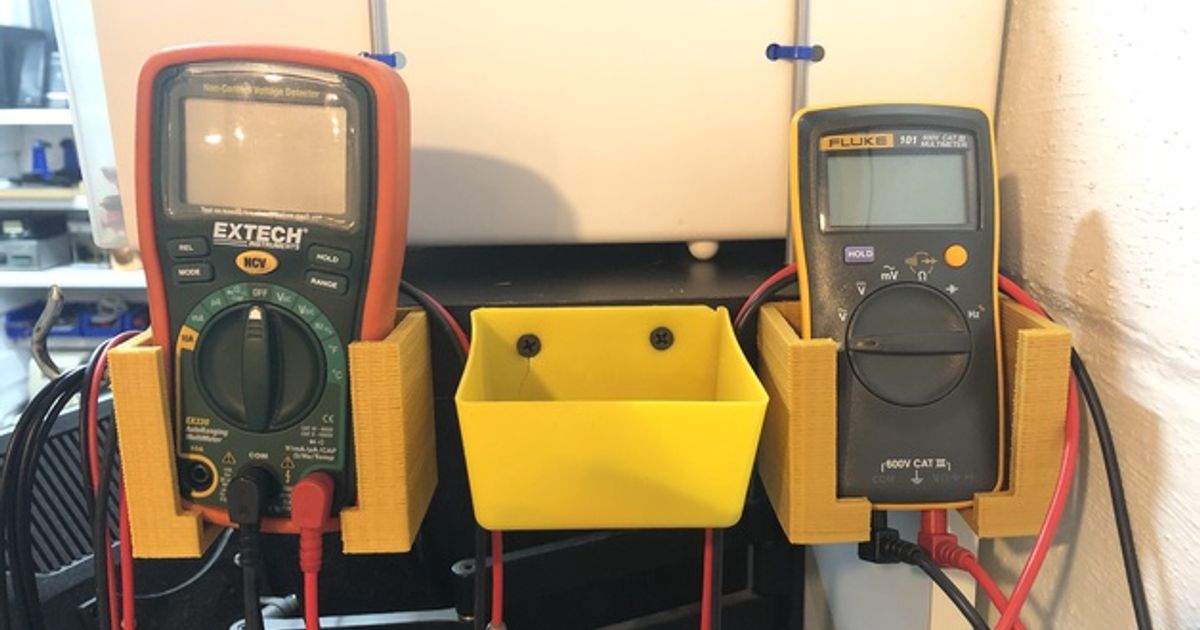 Universal Multimeter Wall Holder by Dillon Nichols | Download free STL ...