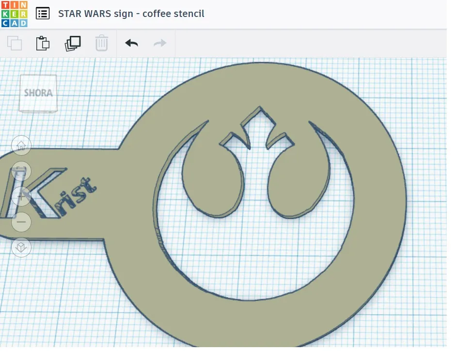 STAR WARS sign - coffee stencil by Mgr. Pavel Krist | Download free STL ...