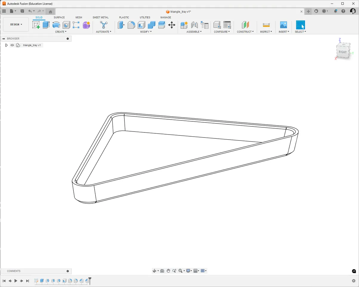 Right-angled triangular tray by georgmierau | Download free STL model ...