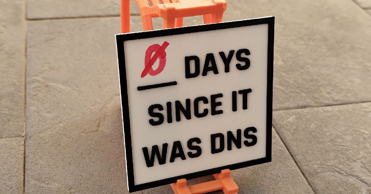 Days Since It Was DNS by nmaggioni | Download free STL model ... Days Since It Was DNS by nmaggioni | Download free STL model ...