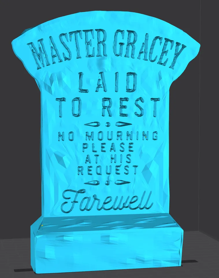 Haunted Mansion Master Gracey tombstone by EDGeProjects | Download free ...