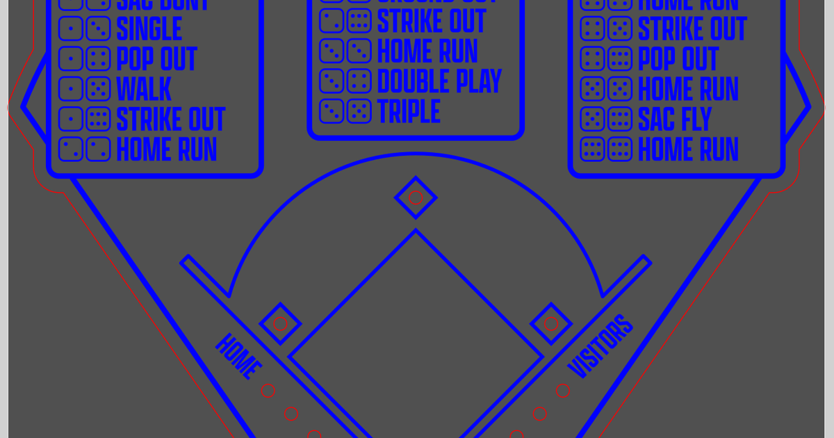 Dice Baseball for laser cutter by samurai_pizza_cat | Download free STL ...