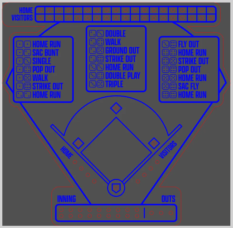 Dice Baseball for laser cutter by samurai_pizza_cat | Download free STL ...