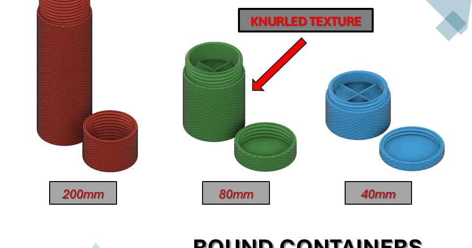 Round Container with Screw-On Lid by JayBird_25 | Download free STL ...