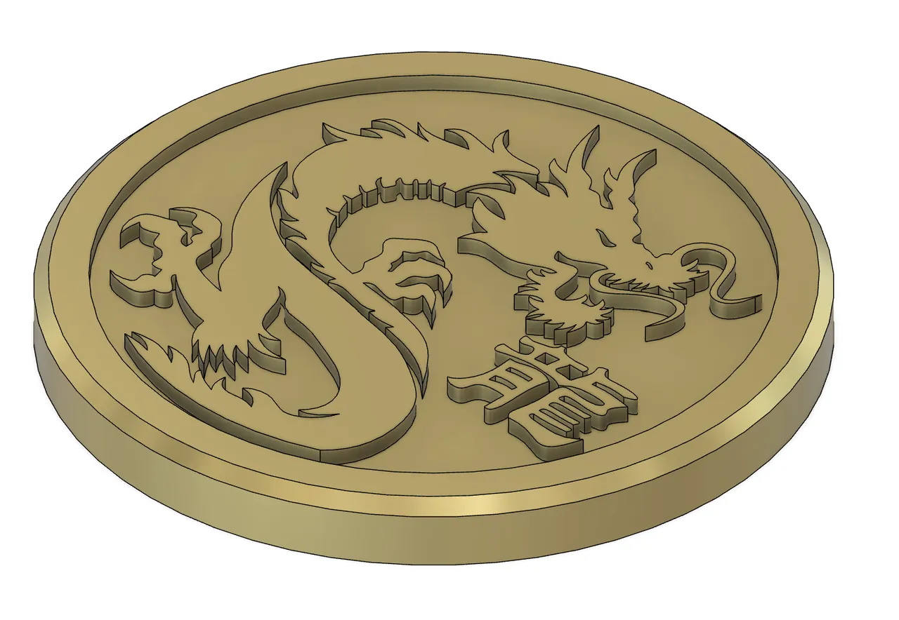 Dragon Coin by Omega3DLab | Download free STL model | Printables.com