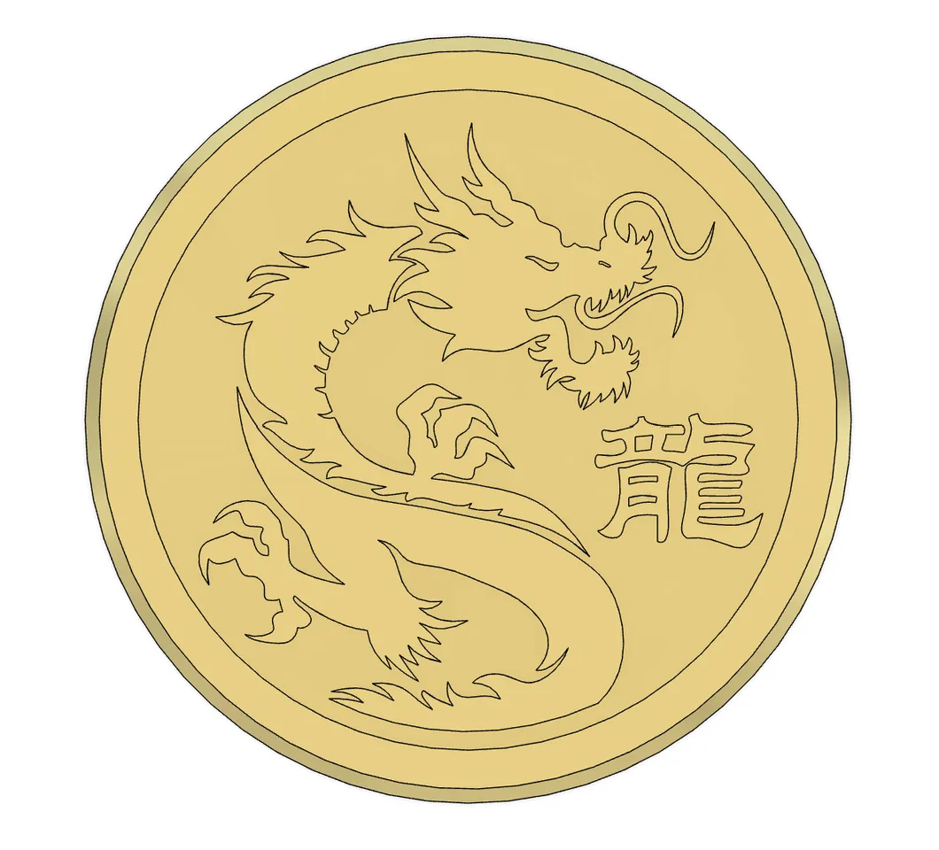 Dragon Coin by Omega3DLab | Download free STL model | Printables.com