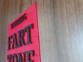Warning Fart Zone Sign by Klarzy Game 2 | Download free STL model ...