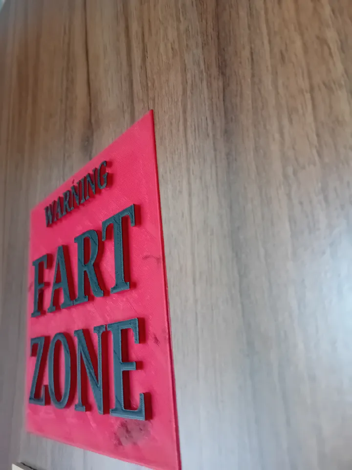Warning Fart Zone Sign by Klarzy Game 2 | Download free STL model ...