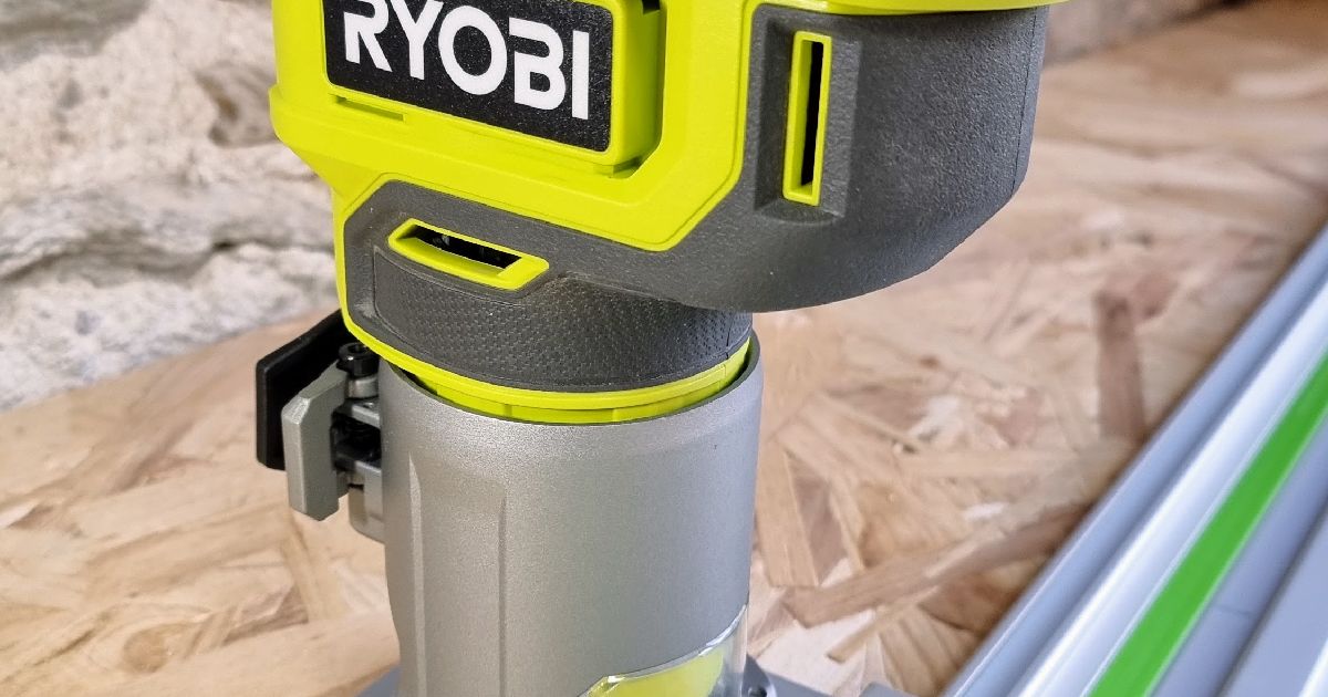 Ryobi RTR18-0 Cordless Trim Router Adapter for Festool Rail by ...