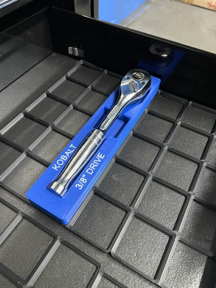 Gridfinity Kobalt 3/8" Drive Ratchet Holder 1x5x3 by ...