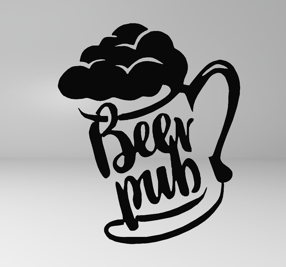 Beer Pub: Line Art of a Beer Mug by beudeanflorin | Download free STL ...