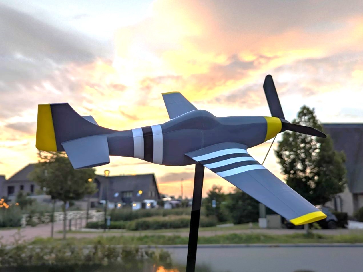 P-51 MUSTANG WIND SPINNER by Cyber_Geraldium - MakerWorld