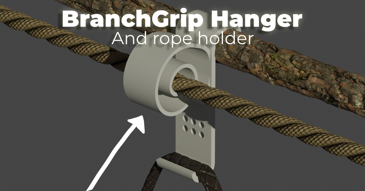 Hook & Rope Holder by xik | Download free STL model | Printables.com