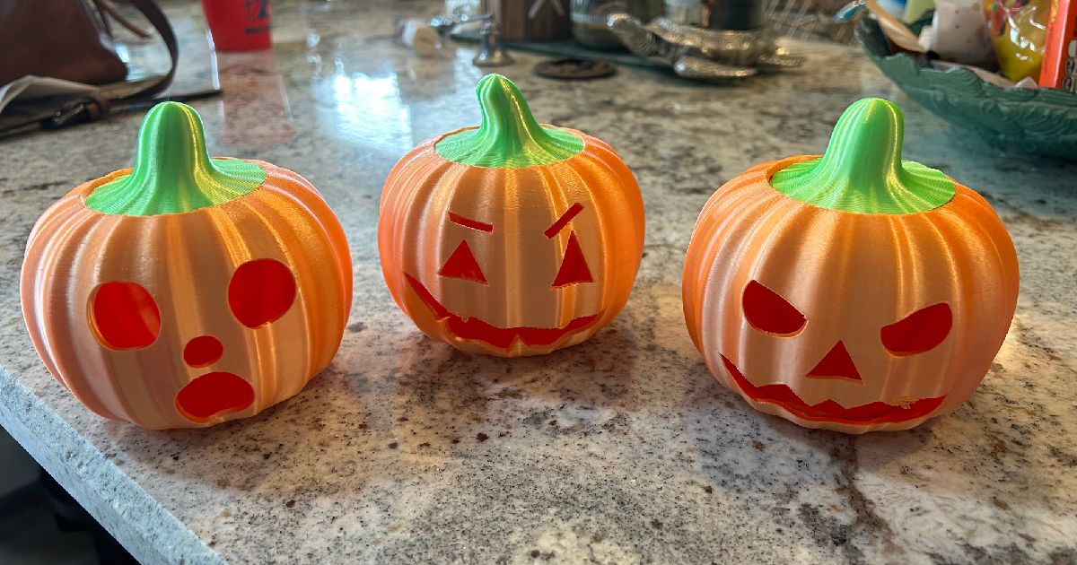 Three Little Pumpkins by Gu1tarzan | Download free STL model ...