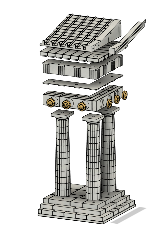 The Parthenon - Corner Section 1:100 scale model por kaleun96 ...