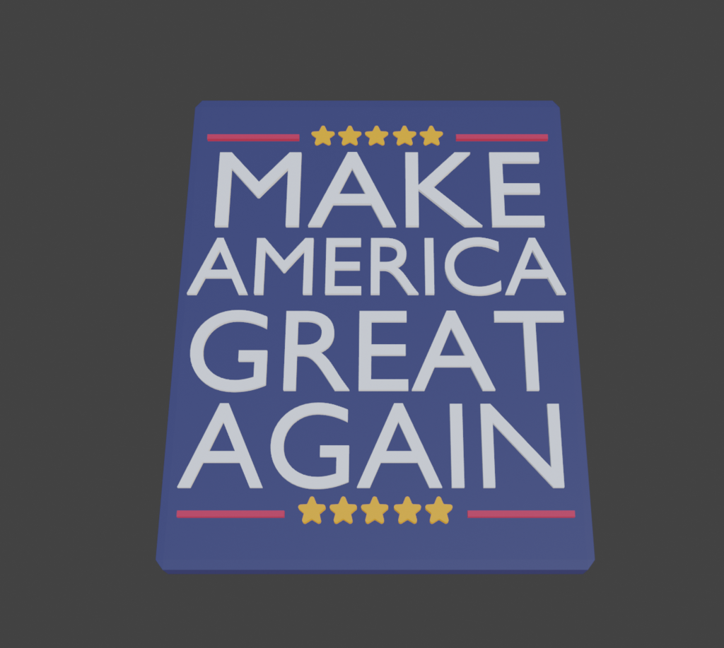 Make America Great Again MAGA poster by Bob | Download free STL model ...