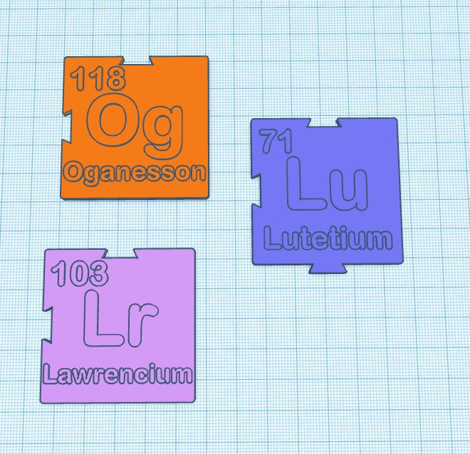 Periodic Table - Fixed Elements by Space_Gal | Download free STL model ...