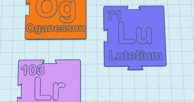 Periodic Table - Fixed Elements by Space_Gal | Download free STL model ...