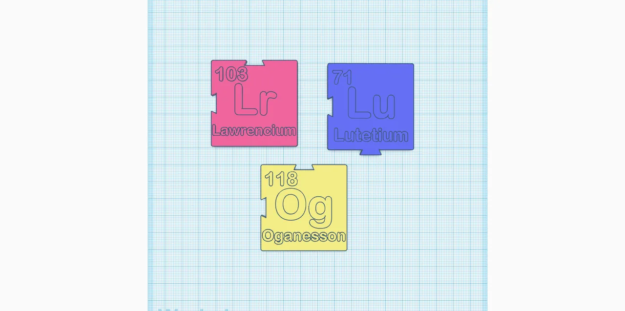 Periodic Table - Fixed Elements by Space_Gal | Download free STL model ...
