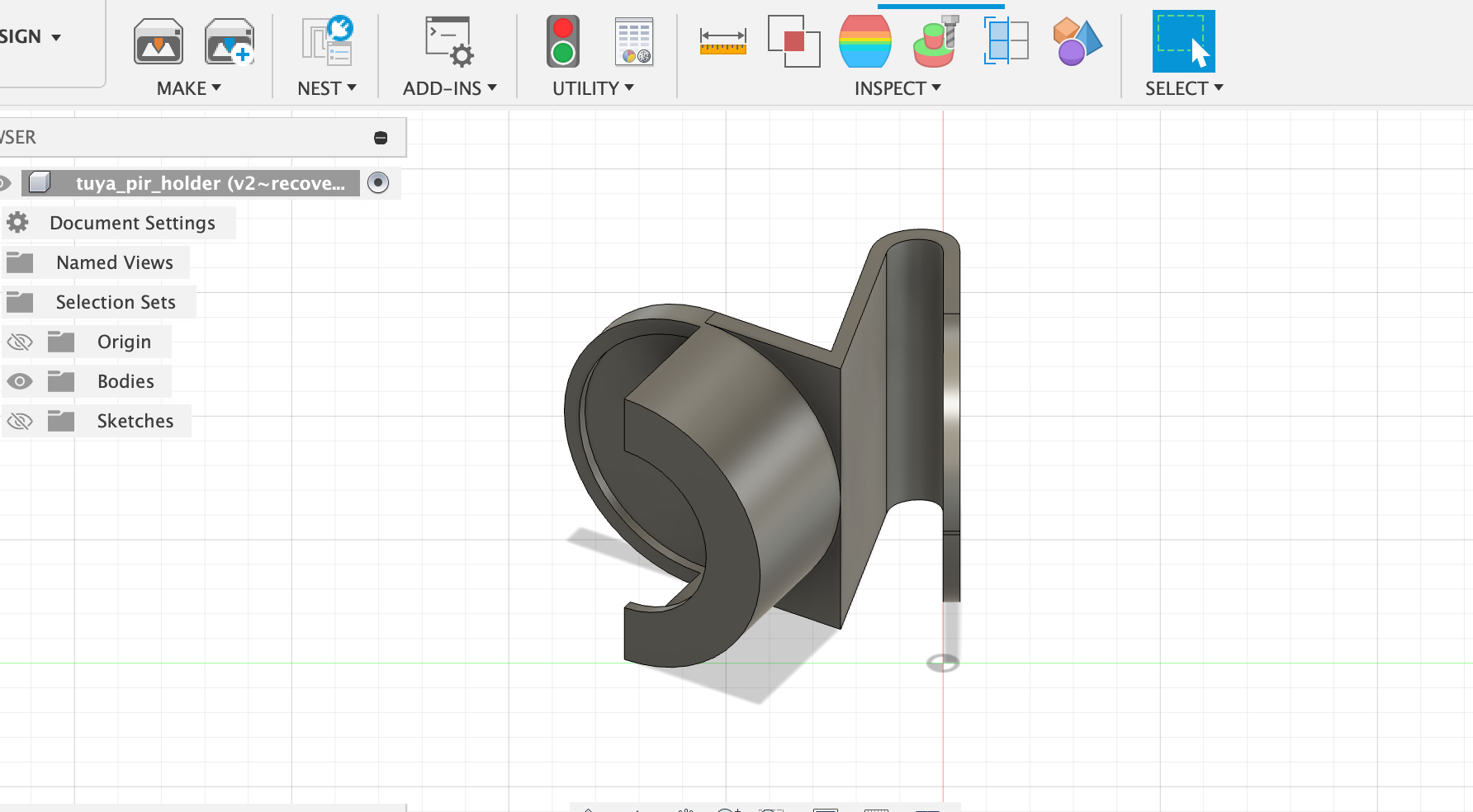 Tuya PIR motion sensor stand by diyengineers | Download free STL model ...