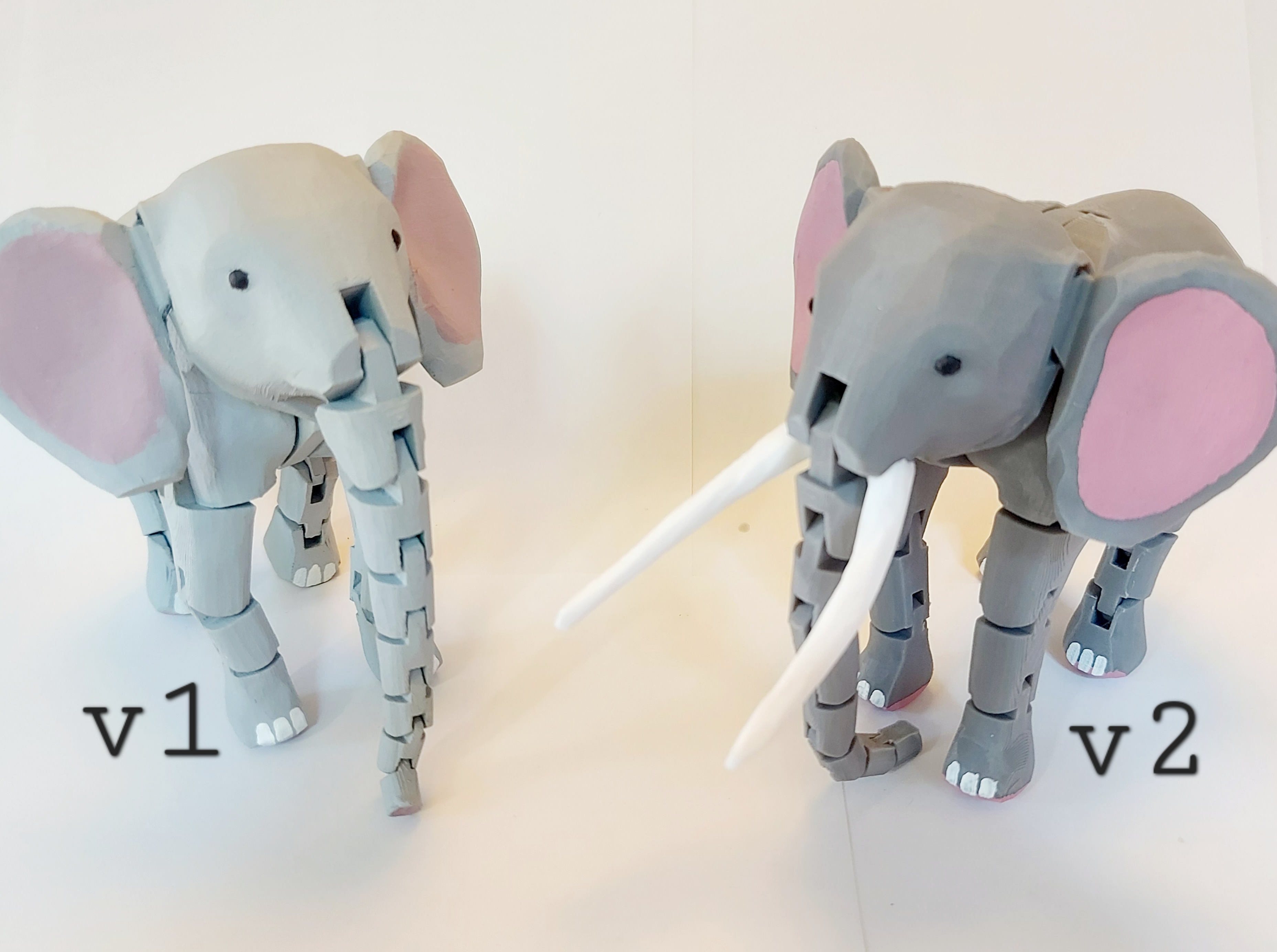 Articulated Elephant (with Tusks) von kida | Kostenloses STL-Modell ...