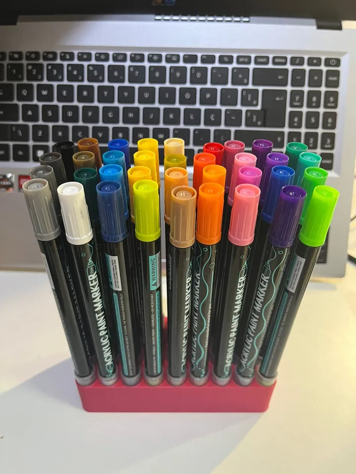 Acrylic Paint Marker Holder for 36 pens by bernardofls | Download free ...